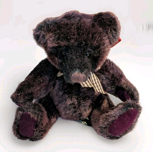 Russ | Toys | Russ 7 Berrie Plum Winslow Bear Purpleplum Gingham Bow ...